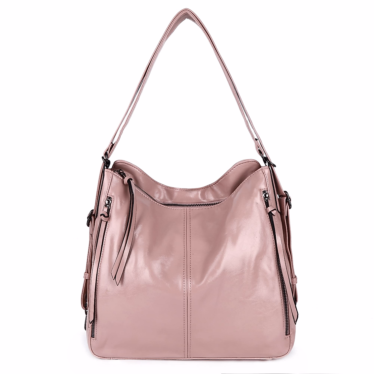 Convertible Backpack Purse For Women Handbag Hobo Tote Satchel Shoulder Bag Apricot