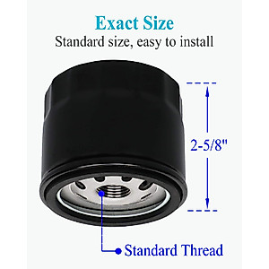 HOODELL 4 Pack 12 050 01-S Oil Filter, Professional Factory Oil Filter Fits Kohler Engine Troy Bilt Bronco 12 050 01 1205001-S 12 050 01-S1, Lawn Mower Oil Filter