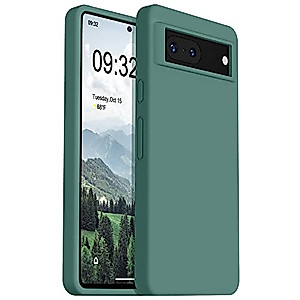 OTOFLY Designed for Pixel 7 Case, Silicone Shockproof Slim Thin Phone Case for Google Pixel 7 6.3 inch (Pine Green)