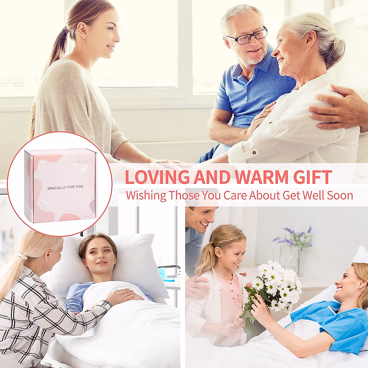 Get Well Soon Gifts for Women,Get Better Soon Care Package Gift Basket for Sick Friends After Surgery,Feel Better Self Care Sympathy Gift,Thinking of you Box for Mom Her Female with Coffee Tumbler