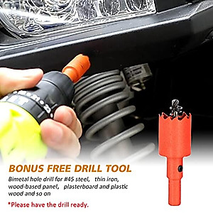 SUNPIE UTV Turn Signal Kit, UTV Street Legal Kit with Red LED&Rocker Switch & 2 Feet Extension Wire&Drill Compatible with Polaris,Pioneer,Talon,Can-Am,Kawasaki,Arctic Cat 2015-2024