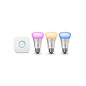 Philips Hue White and Color Ambiance A19 60W Equivalent Smart Bulb Starter Kit (Compatible with Amazon Alexa Apple HomeKit and Google Assistant)