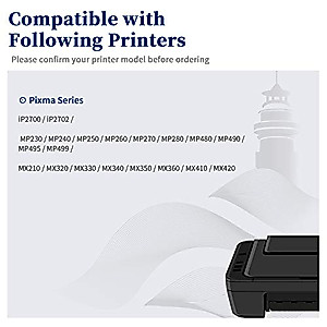 InkSpirit Remanufactured Ink Cartridge Replacement for Canon PG-210 CL-211 210XL 211XL Combo Pack for Pixma MP495 MX410 MX340 MP250 MX320 MP490 MX350 MX330 iP2702 MX420 MP280 iP2700 MX360 Printer