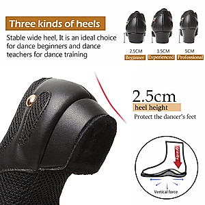 VCIXXVCE Women Lace up Ballroom Dance Practice Shoes Black Closed Toe Modern Salsa Latin Dance Teaching Performance Dancing Shoes,9.5 US