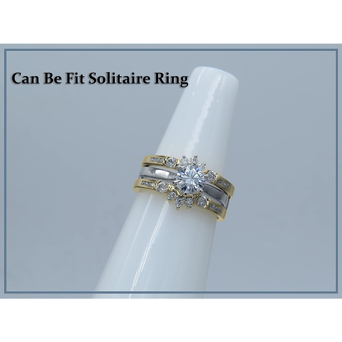 Dazzlingrock Collection Round White Diamond Wedding Enhancer Ring for Women (0.50 ctw) in 10K Yellow Gold Size 6.5