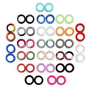 Stuppendux 22Pairs Soft Silicone Tunnels Ear Gauges Tunnels Plugs Stretchers Expander Mix Set for Women Men 1/2" 12mm