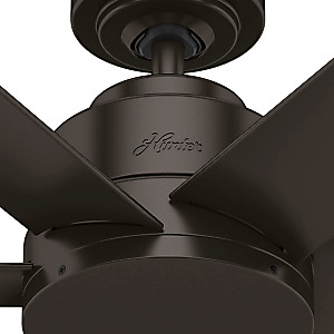 Hunter Fan Company, 51114, 44 inch Kennicott Premier Bronze Indoor / Outdoor Ceiling Fan and Wall Control
