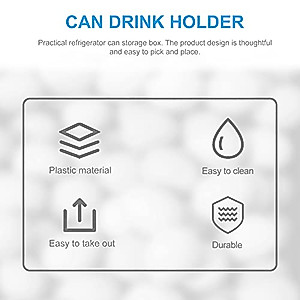 SOLUSTRE Wine Fridge Beverage Refrigerators Refrigerator Can Organizer Can Organizer for Fridge Food Pantry Storage Rack Soda Can Organizer Double Layers Soda Bottle Dispenser Drink Dispenser