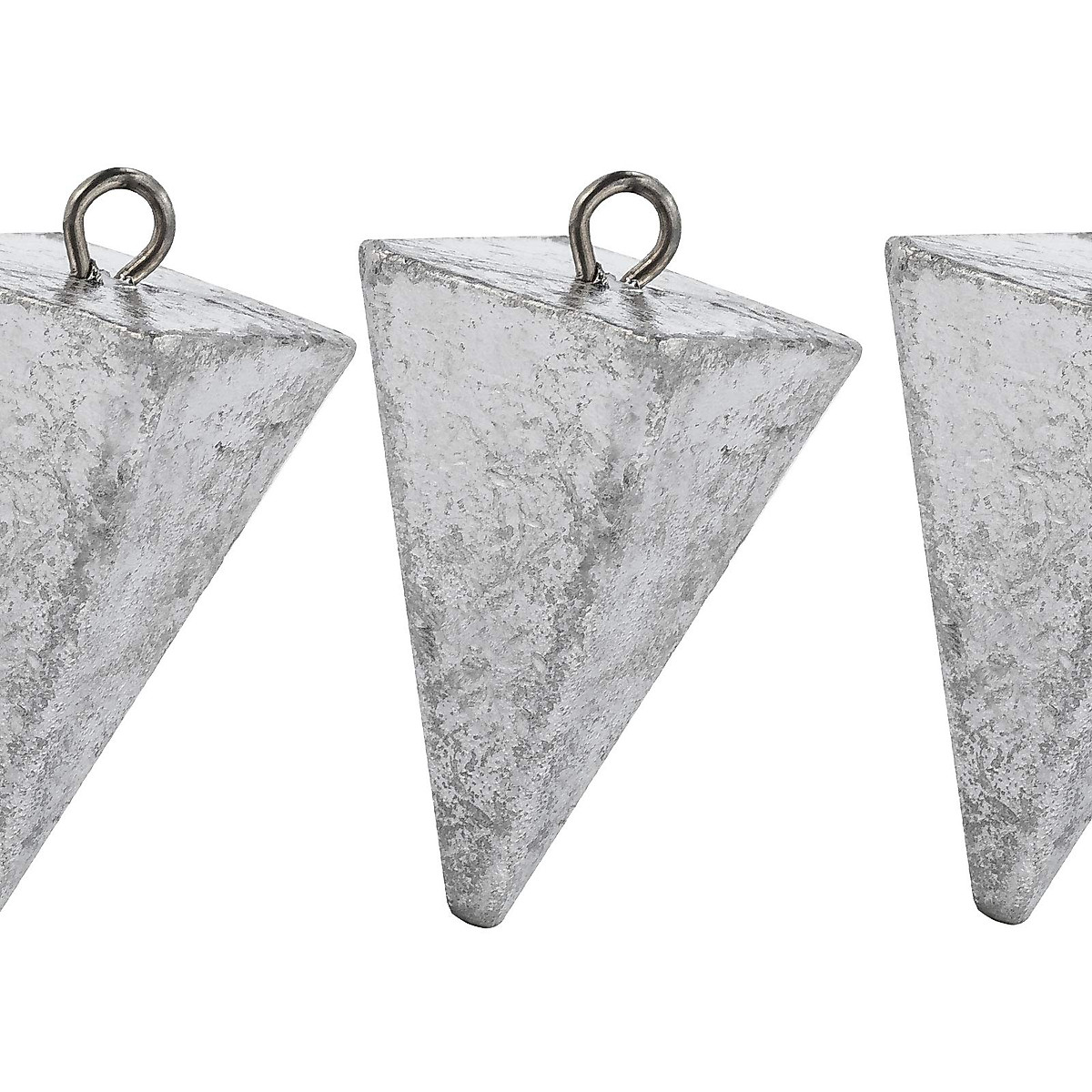 Dr.Fish 5 Pack Pyramid Sinkers Saltwater Lead Fishing Weight 1oz-32oz/2LB Triangle Surf Fishing Bank River Catfishing Pompano 2oz