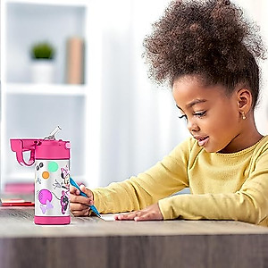 THERMOS FUNTAINER 12 Ounce Stainless Steel Vacuum Insulated Kids Straw Bottle, Minnie Mouse