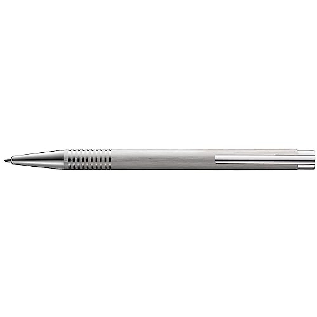 Lamy logo brushed - Ballpoint Pen in an elegant & robust stainless steel case - line width M - including large capacity refill M 16 in black