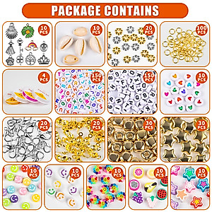 OLIKER 12600 Pcs Clay Beads for Bracelet Making Kit,72 Colors Flat Round Polymer Clay Beads Spacer Heishi Beads for Jewelry Making for Girls 8-12 with Pendant Charms Kit