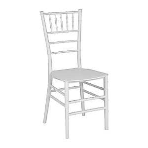Flash Furniture 2 Pack HERCULES Series White Resin Stacking Chiavari Chair