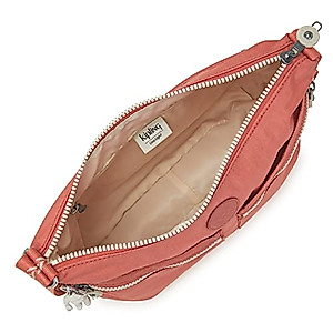 Kipling Women’s Izellah Crossbody, Super Light Everyday Purse, Nylon Shoulder Bag, Vintage Pink