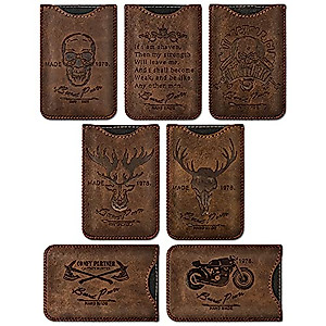 Beard Power Wooden Beard Comb & Durable Case for Men with Sexy Beard, Fine & Coarse Teeth, Pocket Comb for Beards & Mustaches (motorcycle brown)