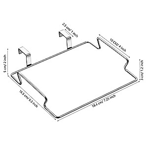 Hotop 3 Pieces Over The Cabinet Plastic Bag Holder Hanging Trash Bag Holder Made of Metal Garbage Bag Hanging Rack Rubbish Bag Holder for Kitchen Practical Sturdy Under Counter Over Door Silver