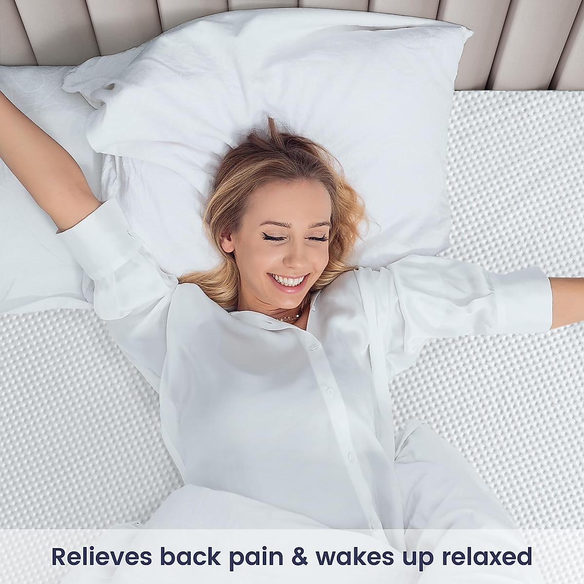 BedStory 3 Inch Memory Foam Mattress Topper Full Size,Firm Mattress Topper for Back Pain & Support,Special Cool Feeling Material Cover,Bed Topper with 2-Layer Ventilated Design,CertiPUR-US Certified