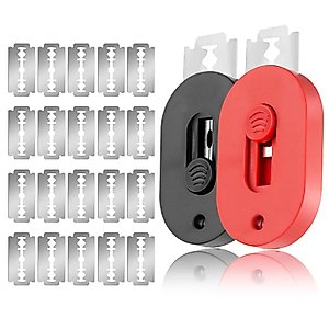 2 Pack Magnetic Bread Lam Dough Scoring Tool, Bread Lame Slashing Tool with 20 Razor Blades, Professional Bread Lame for Dough Scoring Knife, Sourdough Bread Baking&Bread Making Tools (Black, Red)