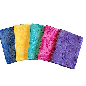Fat Quarter Bundle 5 Rainbow Tie Dye Colors