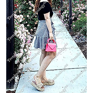 Small Top-Handle Mini Retro Box Flap Satchel Cross Body Neon Color