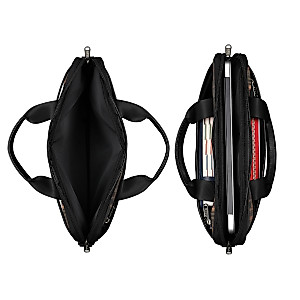 Vintage Bookshelf Laptop Computer Bag Waterproof Shoulder Messenger Bag 13-15 inch Durable Laptop Tote Bag with Shoulder Strap Handle Lightweight Crossbody Briefcase