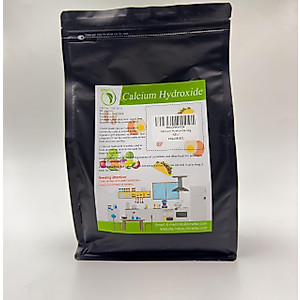 LimeFav Food Grade Calcium Hydroxide,Slaked Lime, CAS NO.: 1305-62-0(1kg/35.2oz)