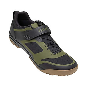 Giro Ventana Fastlace Men's Clipless Mountain Bike Shoes - Black/Olive (2021), 48