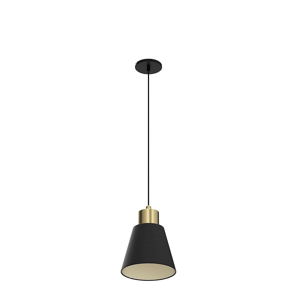Yollzey Black Pendant Light Kitchen Island Mini Pendant Lighting with 59in Cord Industrial Modern Hanging Ceiling Light for Kitchen Dining Room,Foyer,Hallway,Bar,Sink(1 Pack)