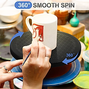 8 Pcs Lazy Susan Turntable Organizer 10 Inch 12 Inch Lazy Susan Turntable Heavy Duty Rotating Swivel Stand with Steel Ball Bearings for Flat Panel Monitors, Potted Plants, TV's, Sculpture, Speakers