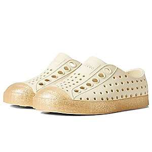 Native Shoes Girl's Jefferson Bling Glitter (Little Kid) Bone White/Champagne Bling 12 Little Kid M