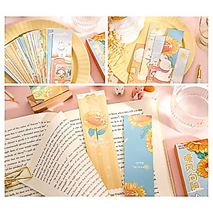 Cute Rabbit Funny Animal Bookmarks, 30 Pcs (Sunflower)