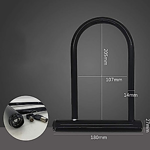 1Pc Bicycle U-Shaped Lock Fixed Ring Lock Chain Bicycle Lock Password Lock Bicycle Lock Portable