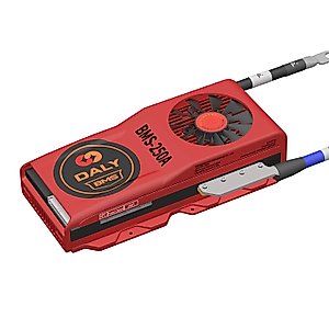 DALY Bluetooth BMS Lifepo4 48V 250A 15S Battery Protection Board with Smart Communiation Function UART Cooling Fan for DIY Camping RV Energy Supply System(Smart BMS,250A Fan)
