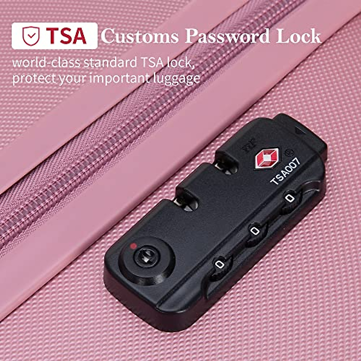 Widfre Luggage Sets 3 Pieces Carry on Suitcase Hardshell Lightweight Travel with Double Spinner Wheels Locks TSA Approved (Red)