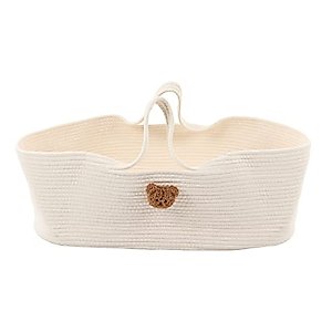Baby Sleeping Basket, Foldable Safety Baby Carry Basket Portable Newborn Carrying Basket (White)