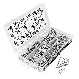 Trades Pro 836344 240Pc Zinc Metric Nut & Bolt Assortment, Combination Pack