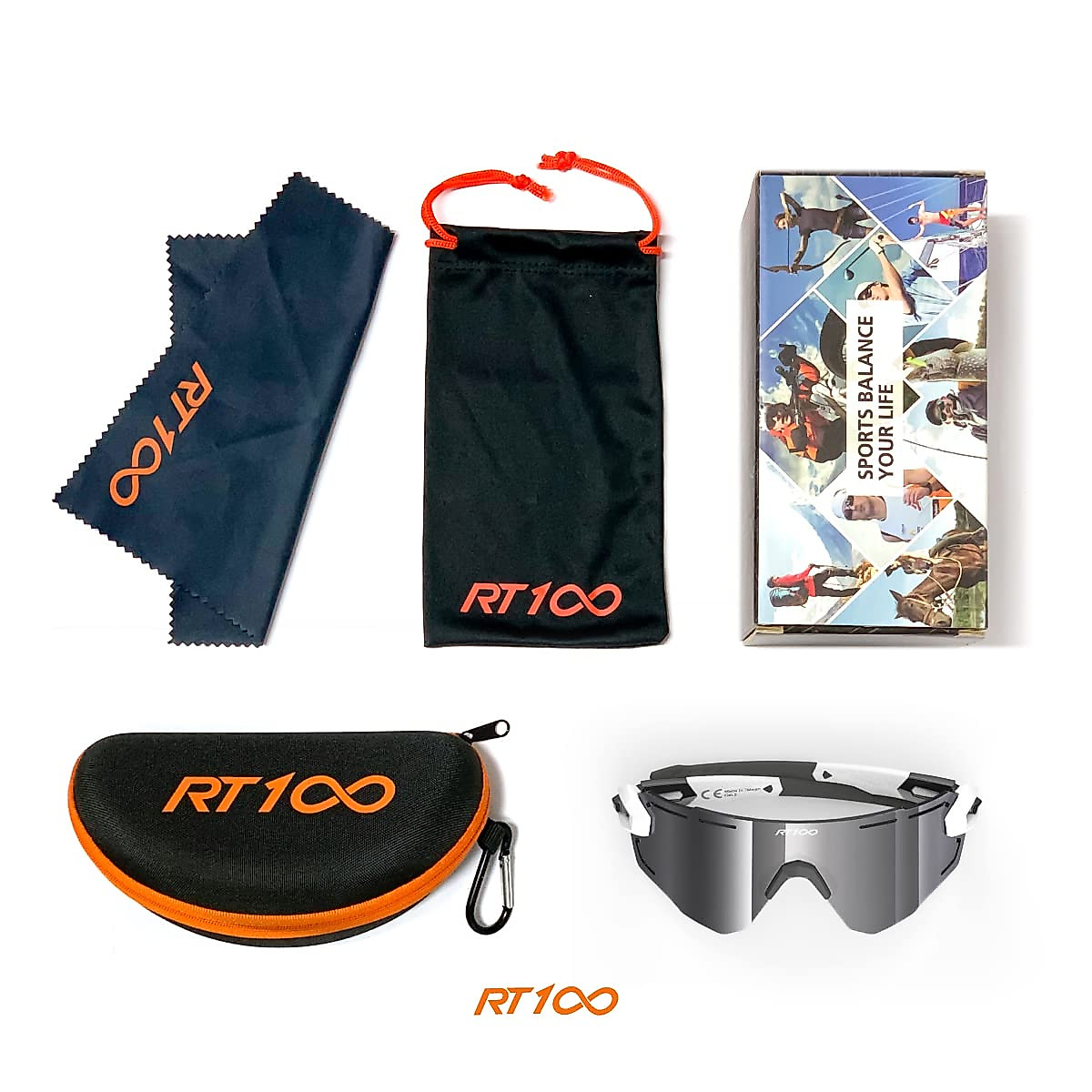 RT100 Cycling glasses for Men and Women Cylindrical Lens, bike sunglasses for men riding sunglasses for men