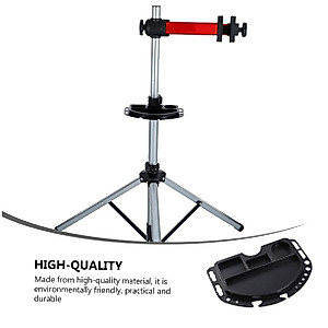 Toddmomy 1pc Repair Bike Repair Station Portable Work Bench Mechanic Tool Storage Shelves Plastic Tripod Base Stand Work Tray Portable Bike Repair Rack Bike Display Support Repair Workstand