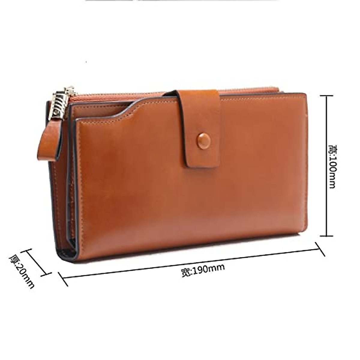 Fashion Long Women Leather Wallet Womens Wallets ForCell Phone Genuine Leather Purse Female Coin Purse Carteira Feminina Wine Red