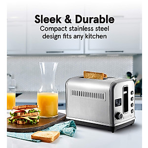 Gourmia GDT2650 Digital Multi-Function Stainless Steel Toaster
