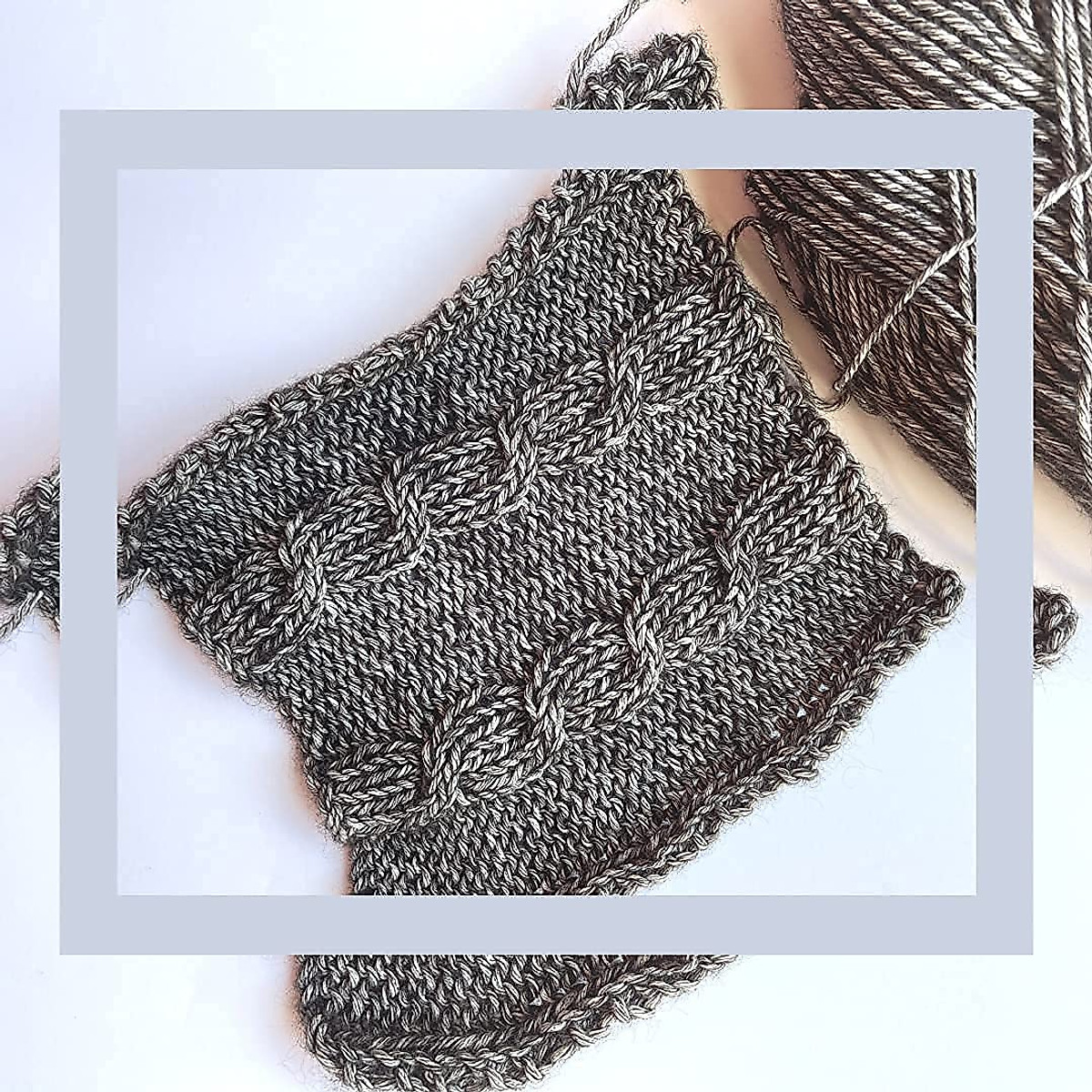 KnitPal Cotton to The Core Soft Cotton Yarn for Crocheting, 78% Cotton and 22% Acrylic - 3 DK Weight Cotton Acrylic Blend Yarn for Knitting - Soft Baby Yarn - 6 Skeins, 852 yds/300g (Charcoal Black)