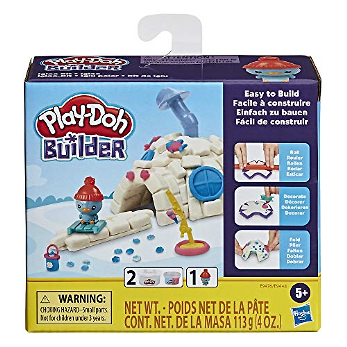 Play-Doh Builder Igloo Mini Animal Building Kit for Kids 5 Years and Up with 2 Cans, Non-Toxic - Easy to Build DIY Craft Set