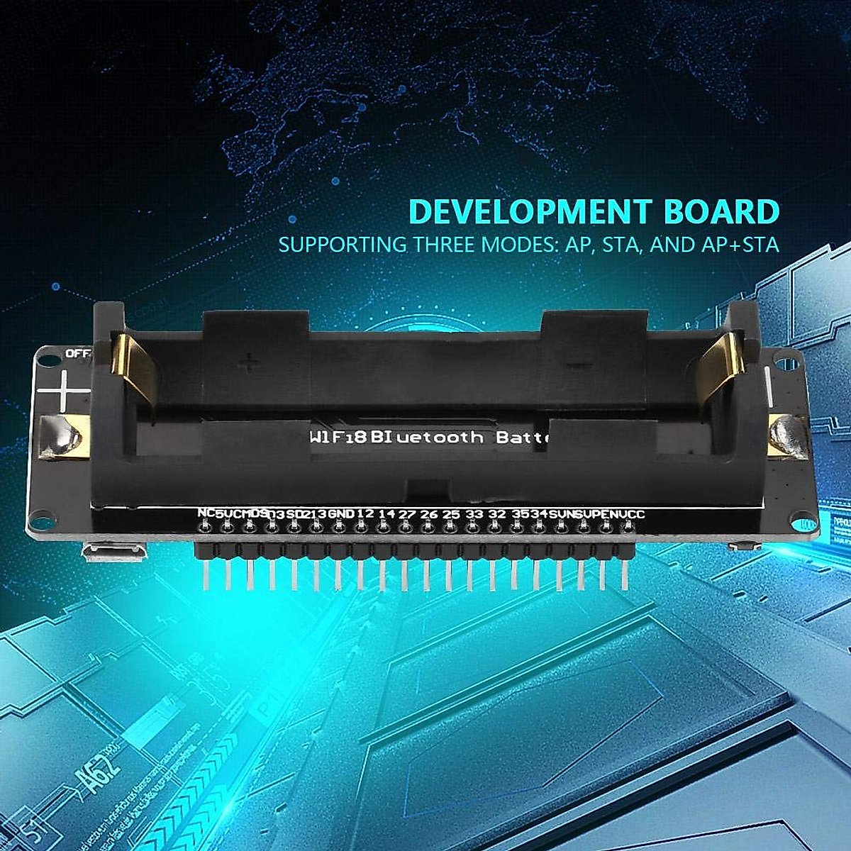 ESP32 Development Board 3.5x1.2in 2.4GHz Dual-Mode and Bluetooth Compatible Dual Cores Module for Battery