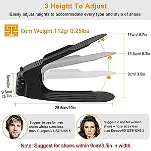 SensaitiN 10pcs Organizer Space Saver Storage Slot Shoe Rack Holder Adjustable MagnifiQ Shoe rack Shoe organizer Shoe storage Shelf organizer Shoe organizer for closet Shoe rack organizer
