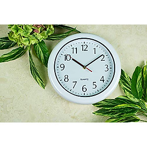 Poolmaster 52600 Indoor or Outdoor Clock, White, Medium, 12-Inch