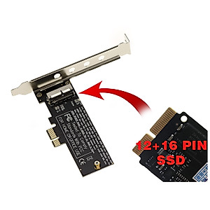 KALEA-INFORMATIQUE PCIe Controller Card Compatible for Mac 2013 SSD and Plus in 28 pin 12+16 Pins - PCI Express x4