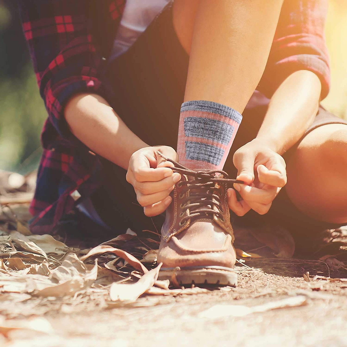 FEIDEER Women's Hiking Walking Socks, 3-Pack Outdoor Recreation Socks Wicking Cushion Crew Socks (3WS19103-M)