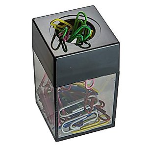 Officemate International Corp. 93690 Clip Dispenser, Magnetic, Smoke/Black