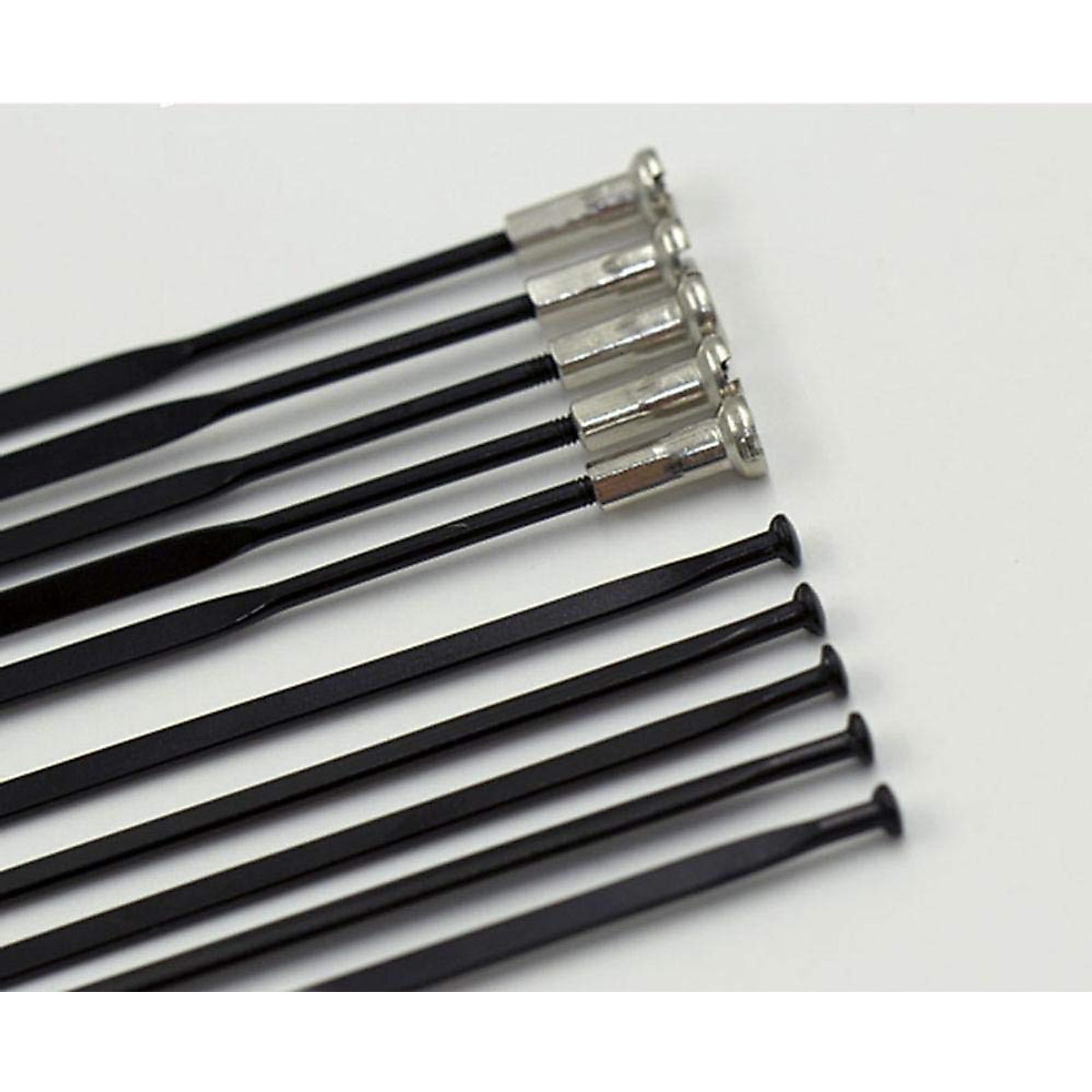 QIYUANMENGYI Bicycle Spokes Bicycle Spokes with Nipples 12PCS Mountain Road Bike Straight Pull Aero Spokes (Color : 261mm)