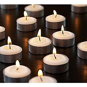 Unscented Tea Light Candles in Bulk, Good for Weddings and All Occasions - 50 Ct